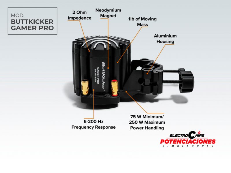 Modelo ButtKicker Gamer Pro – Electrochips Potenciaciones
